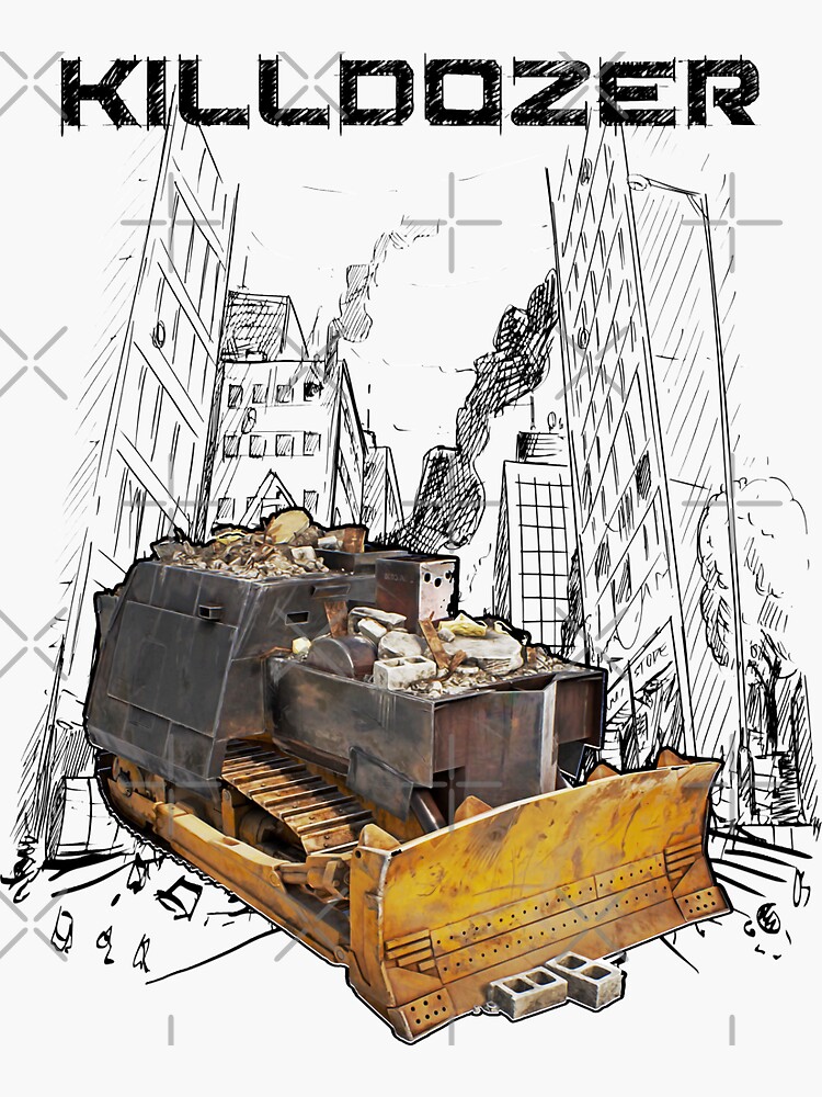 "Killdozer" Sticker for Sale by Trendscape | Redbubble