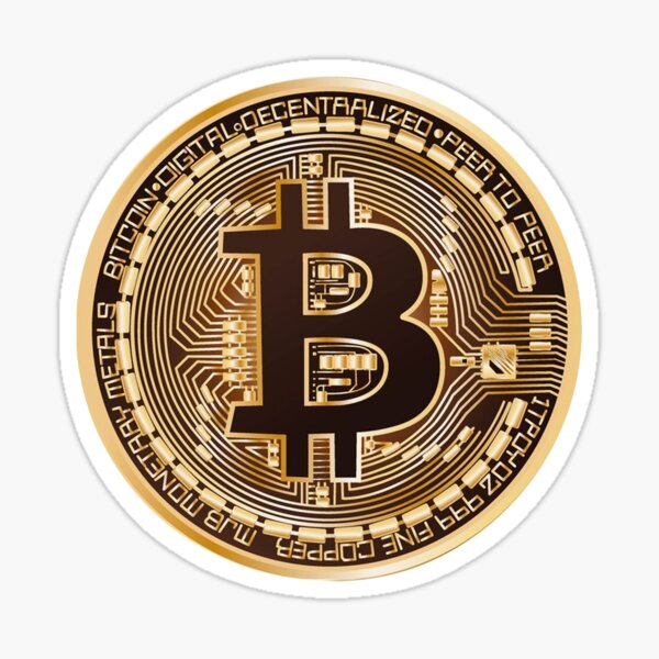 "Bitcoin Merchandise and Attire - Bitcoin Logo" Sticker for Sale by ...