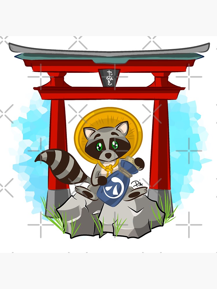 "Lil' Tanuki" Sticker by Jellypirat | Redbubble