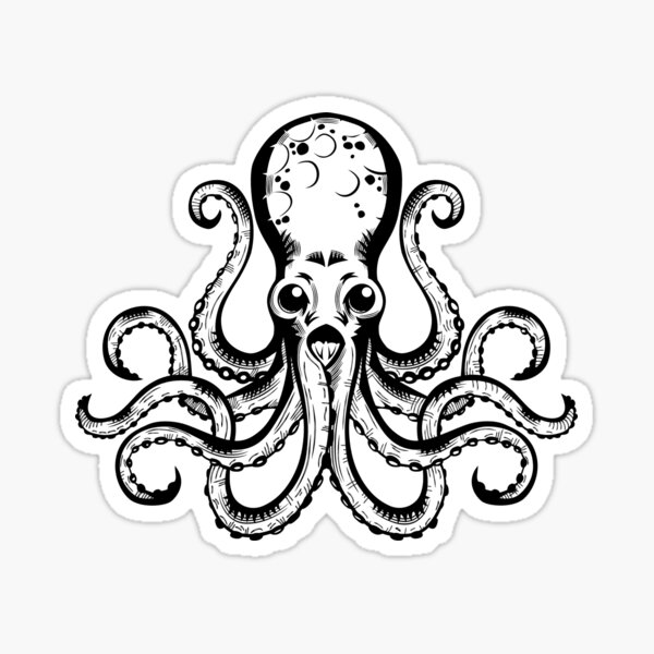 "Alien Octopus" Sticker for Sale by G-Avoyan | Redbubble