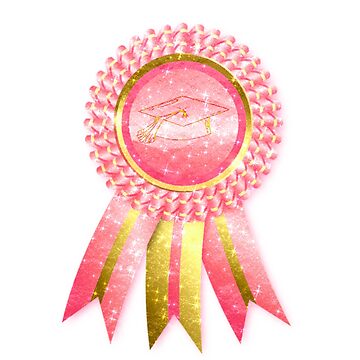 "Pink Ribbon Medal Graduation Reward" Sticker by Jolly-Yosei | Redbubble