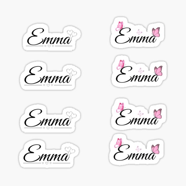 "Emma Name Stickers" Sticker for Sale by Acconite | Redbubble