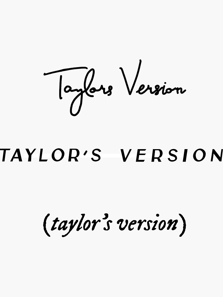 "Taylors Version Font" Sticker for Sale by aspolaris17 | Redbubble
