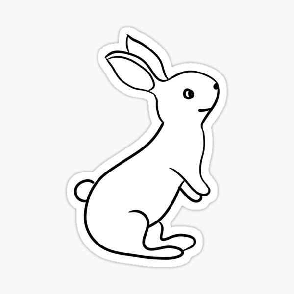 "Stick figure rabbit" Sticker for Sale by welshdesigns | Redbubble