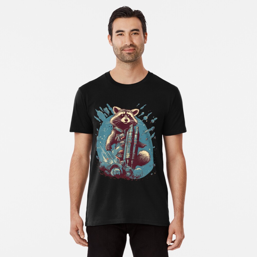 "Rocket Racoon Cute Space Racoon" Sticker for Sale by CraftMiller ...