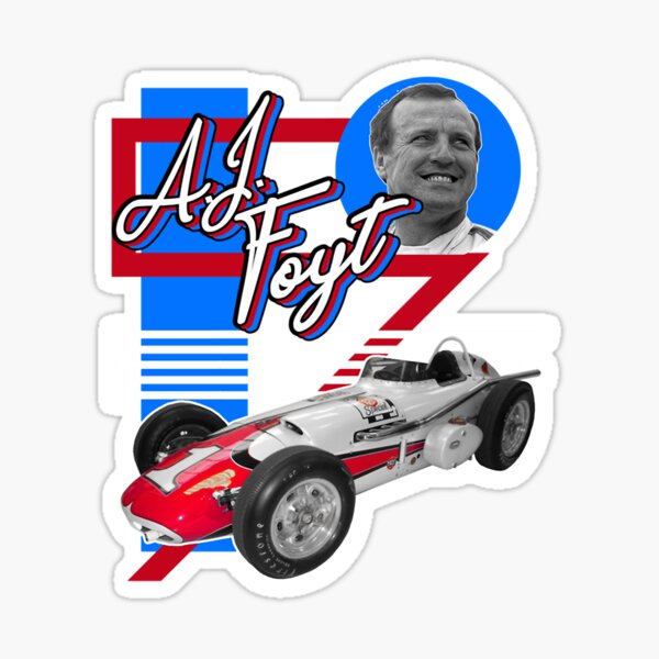 "AJ Foyt ))(( Indy Car Racing Legend Tribute" Sticker for Sale by ...