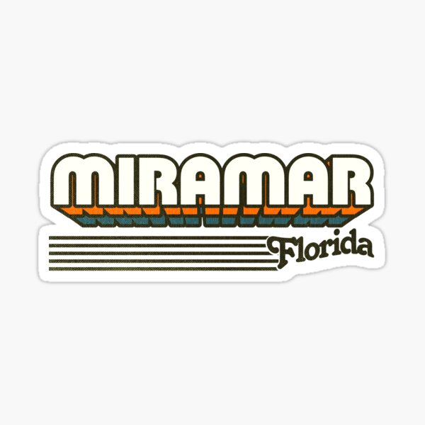 "Miramar, Florida | Retro Stripes" Sticker for Sale by retroready ...