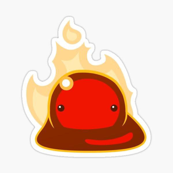 "Fire Slime" Sticker for Sale by TakeTheLlama | Redbubble