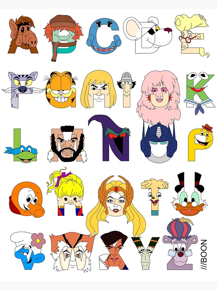 "Child of the 80s Alphabet" Art Print by mbaboon | Redbubble
