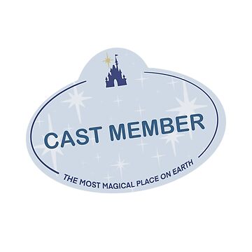 "Cast Member Nametag" Sticker for Sale by gabriellagatsby | Redbubble