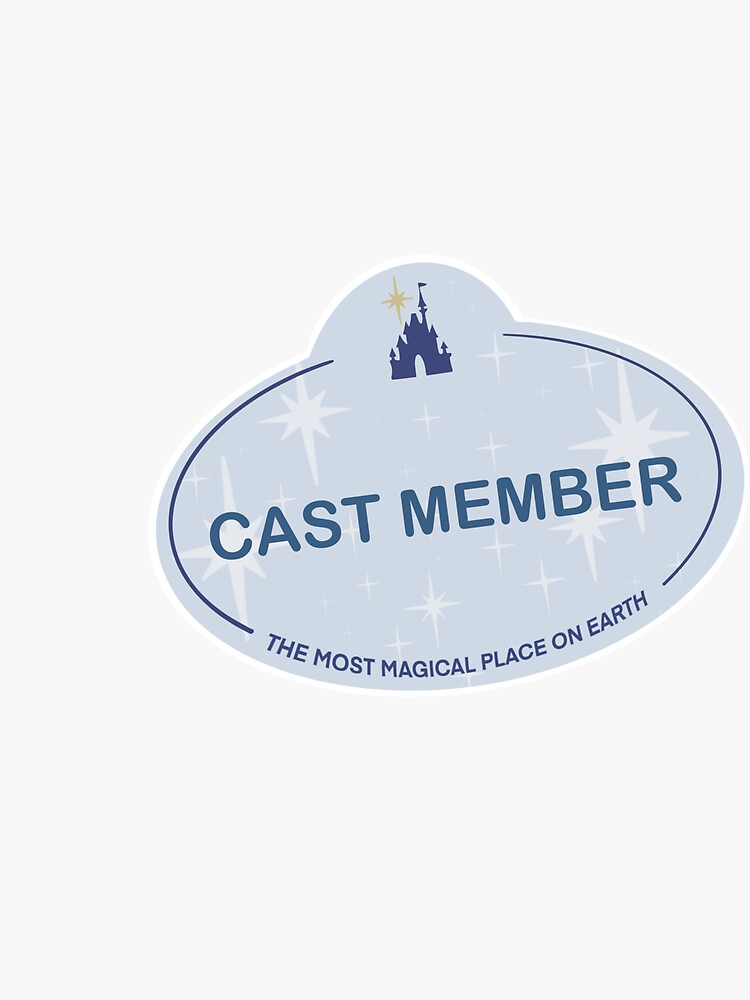 "Cast Member Nametag" Sticker for Sale by gabriellagatsby | Redbubble