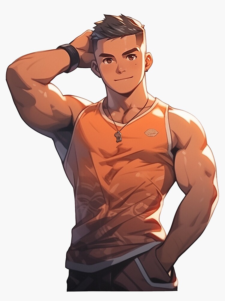 "Handsome Guy" Sticker for Sale by BaraPrintHQ | Redbubble