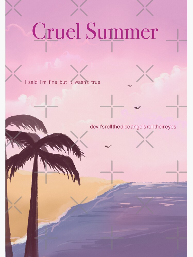 Cruel Summer Aesthetic Sticker sold by Caribbean Netherlands*osel*karel ...