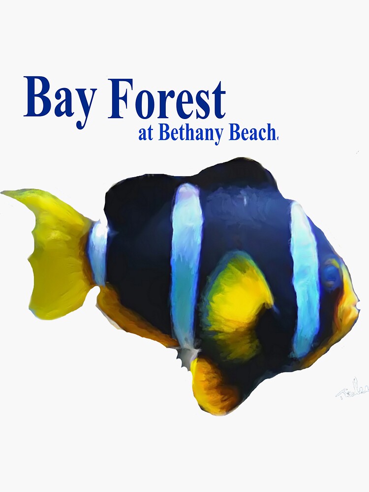 "Blue Fish With Bay Forest Logo by Tom Sachse, change color background ...