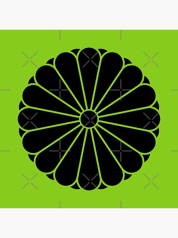 "Kiku Chrysanthemum Mon in black" Poster for Sale by redhomestead ...