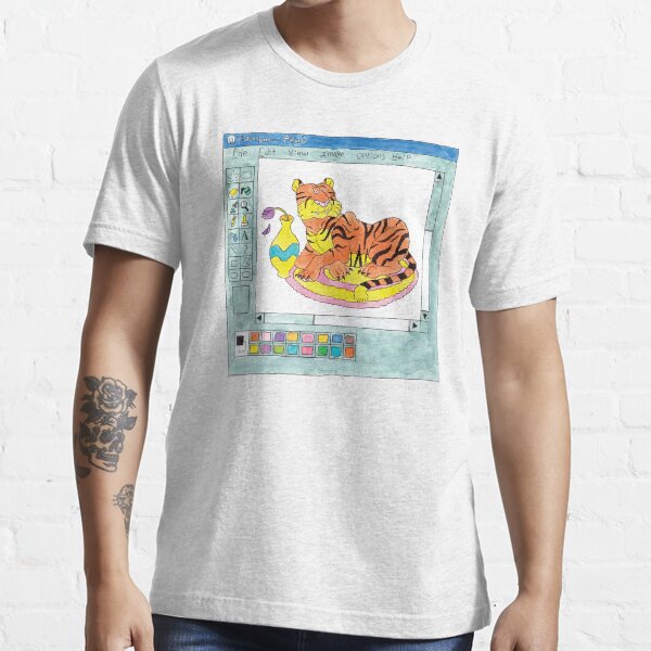 "Tiger.bmp" T-shirt for Sale by GraceGogarty | Redbubble | ms paint t ...