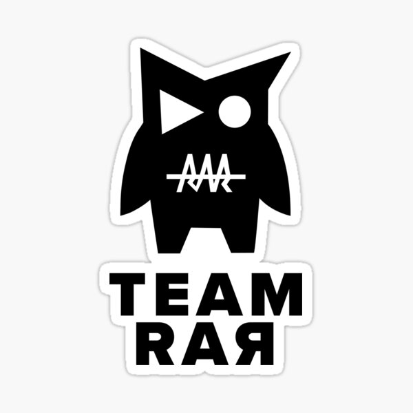 "Team Rar Merch Team Rar V0 Crew" Sticker for Sale by BrianGunter564 ...