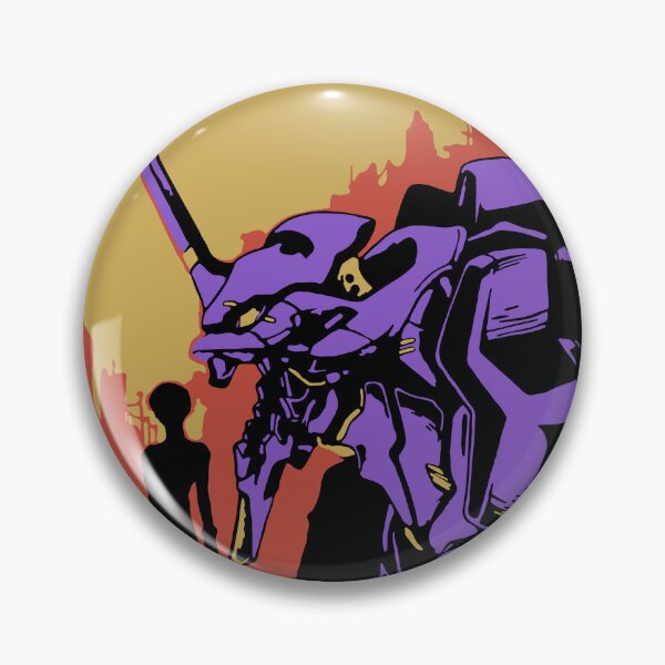 "Neon Genesis Evangelion Retro Vintage" Pin for Sale by Teebuya | Redbubble