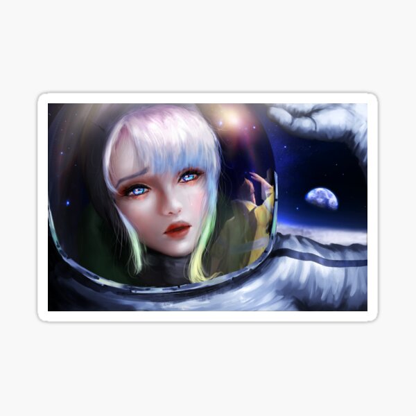 "Lucy - Cyberpunk" Sticker by Amava | Redbubble