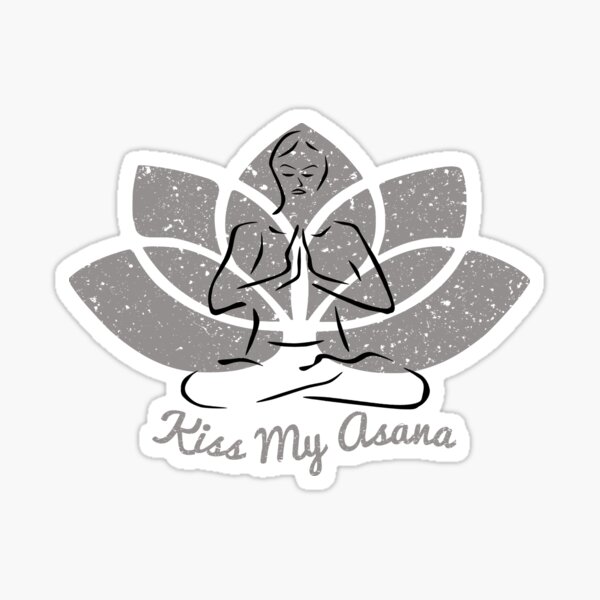 "Kiss My Asana" Sticker for Sale by abeerdedman | Redbubble