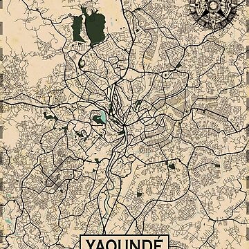 "Yaounde City Map of Cameroon - Vintage" Poster for Sale by deMAP ...