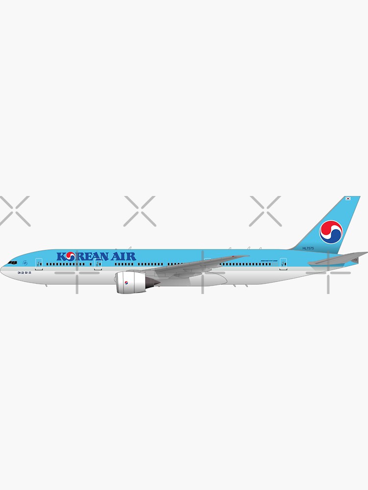"Korean Air Boeing 777-200ER" Sticker for Sale by CzechFloridaMan ...