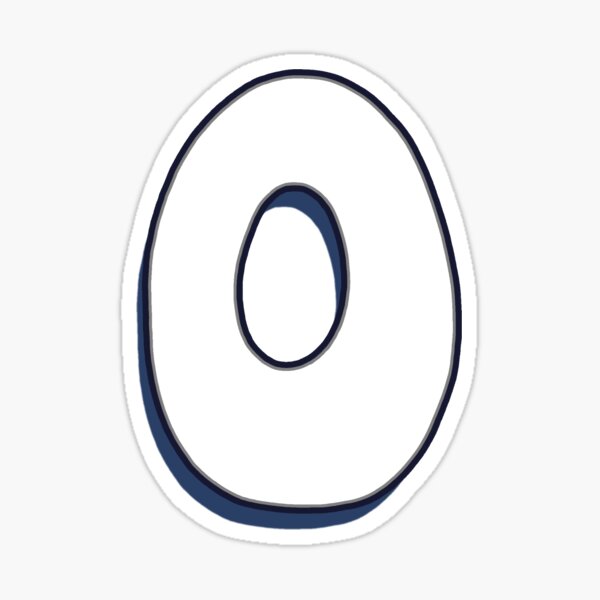 "Letter O - White" Sticker for Sale by Dmitri-Art | Redbubble
