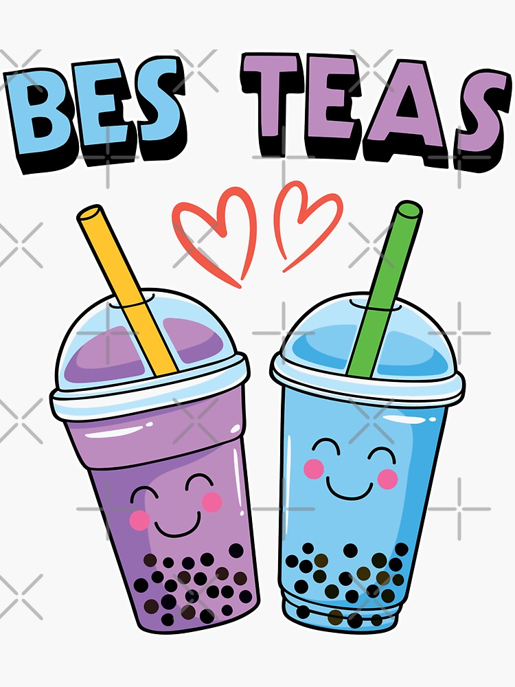 "Bes Teas Boba Bubble Milk Tea Lover" Sticker for Sale by jmbeezee ...