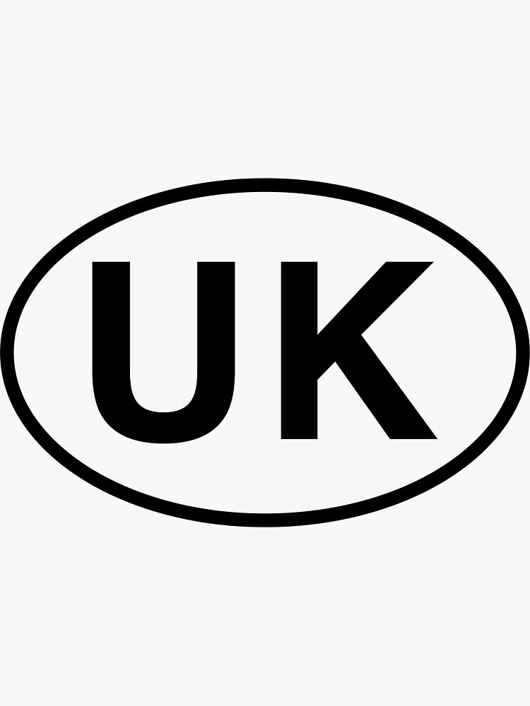 "UK oval logo" Sticker for Sale by Ben Hardin | Redbubble