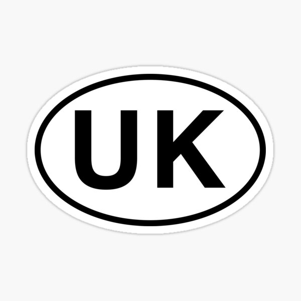 "UK oval logo" Sticker for Sale by Ben Hardin | Redbubble