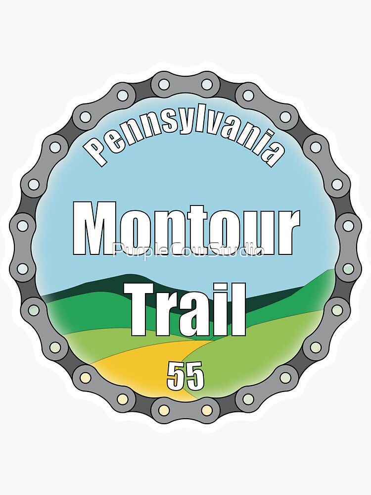 "Montour Trail" Sticker for Sale by PurpleCowStudio | Redbubble