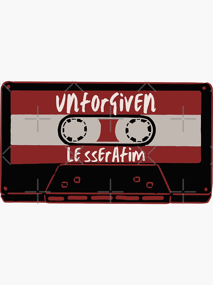 "Le Sserafim Unforgiven Cassette" Sticker for Sale by puki-ycdi | Redbubble