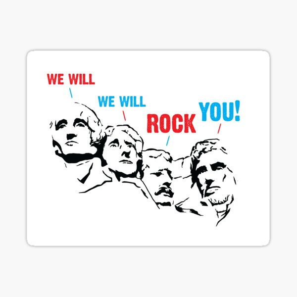 "Rocking Founding Fathers" Sticker for Sale by kjanedesigns | Redbubble