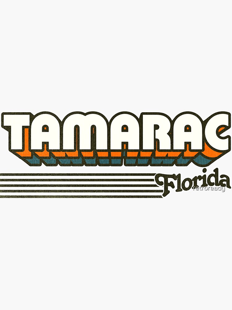 "Tamarac, Florida | Retro Stripes" Sticker by retroready | Redbubble