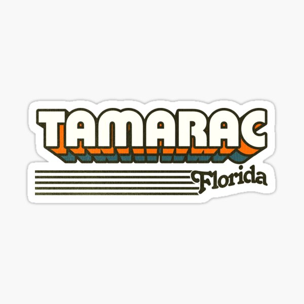 "Tamarac, Florida | Retro Stripes" Sticker by retroready | Redbubble
