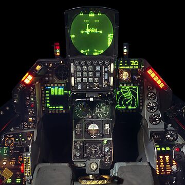 "F16 Cockpit night lighting " Sticker for Sale by HobbyBook | Redbubble