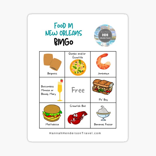 Printable Food Bingo Cards