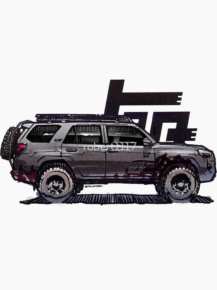 "5th Gen 4Runner TRD - Black" Sticker for Sale by robert1117 | Redbubble