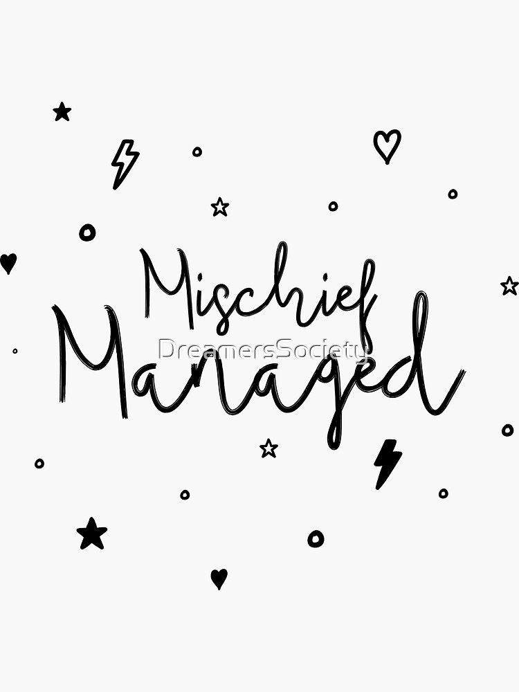 "Mischief" Sticker by DreamersSociety | Redbubble