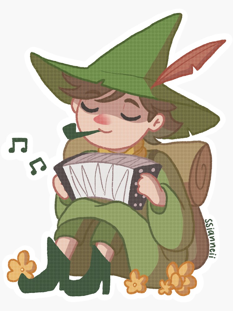 "Snufkin Sticker" Sticker for Sale by shnozzz | Redbubble