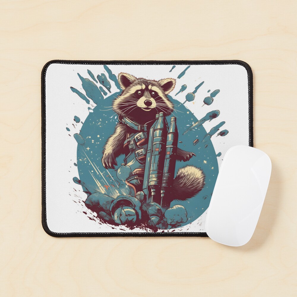 "Rocket Racoon Cute Space Racoon" Sticker for Sale by CraftMiller ...