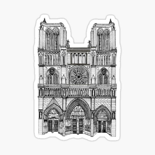 "Notre Dame " Sticker for Sale by shirosakar | Redbubble