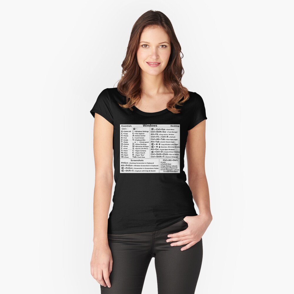 "Windows Computer Shortcut Keys (Black & White)" Sticker for Sale by RENAGADE4LYF | Redbubble