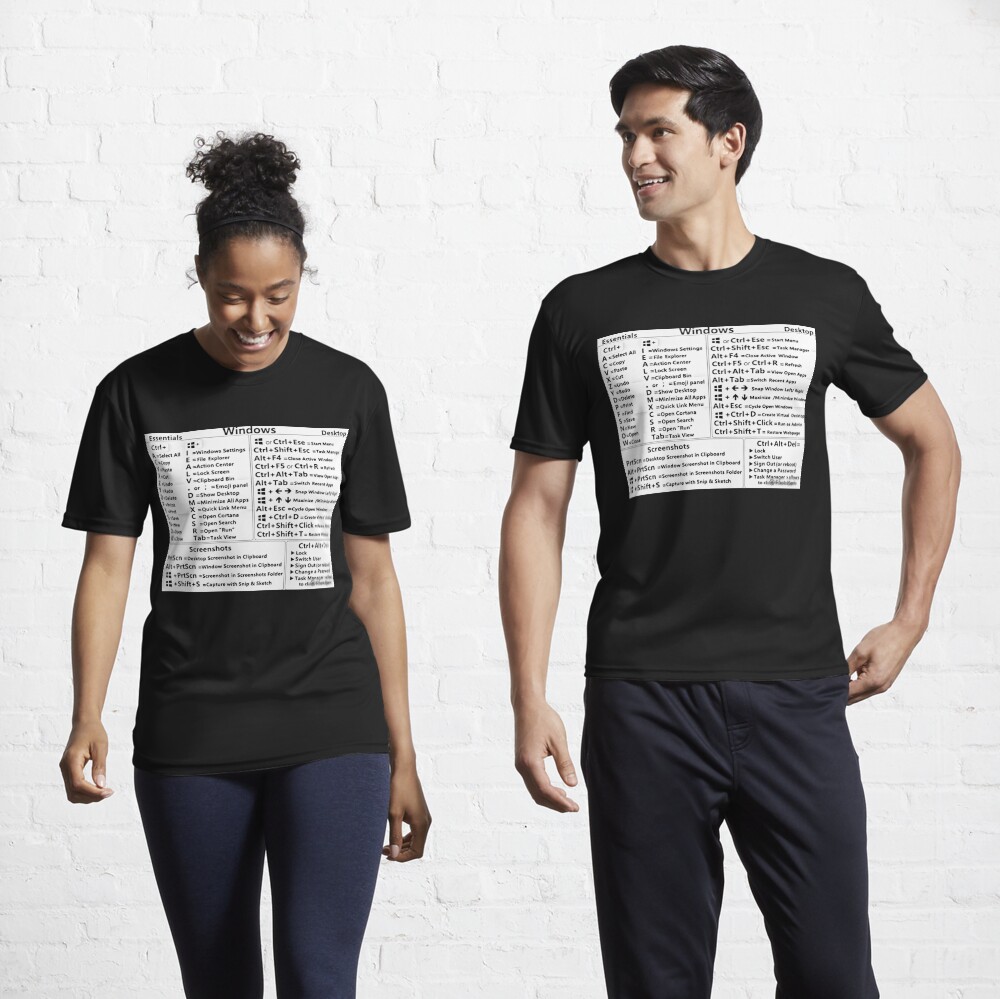 "Windows Computer Shortcut Keys (Black & White)" Poster for Sale by RENAGADE4LYF | Redbubble