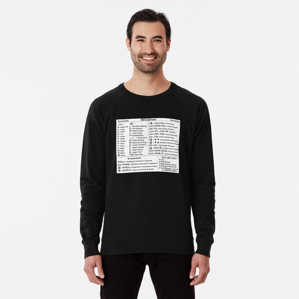 "Windows Computer Shortcut Keys (Black & White)" Poster for Sale by RENAGADE4LYF | Redbubble