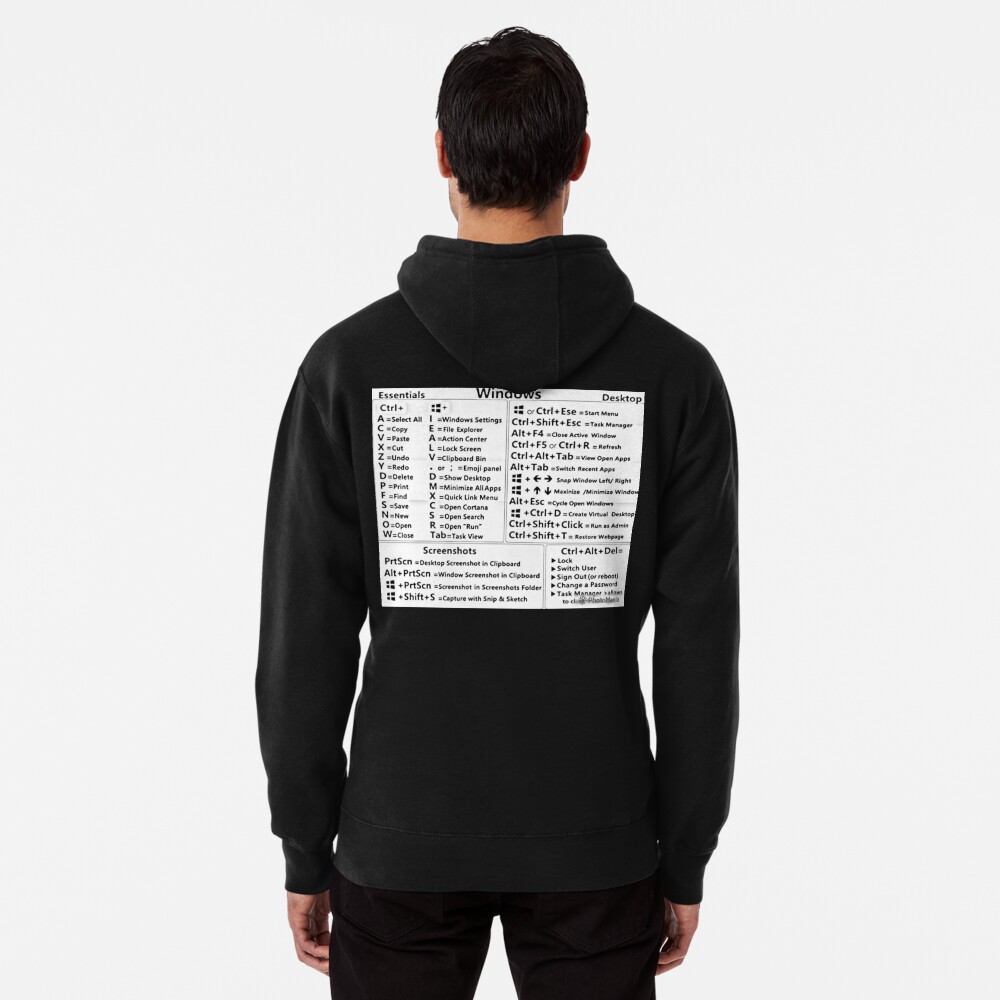 "Windows Computer Shortcut Keys (Black & White)" Poster for Sale by RENAGADE4LYF | Redbubble