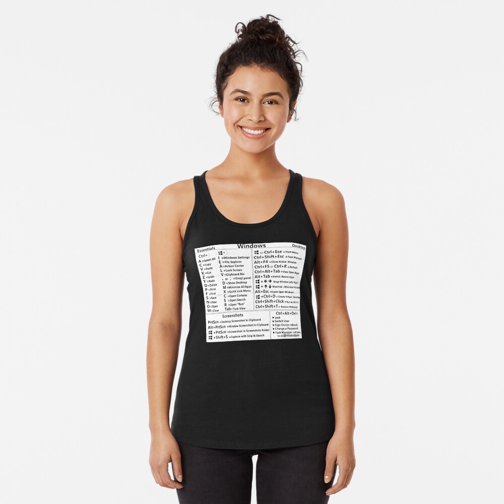 "Windows Computer Shortcut Keys (Black & White)" Poster for Sale by RENAGADE4LYF | Redbubble