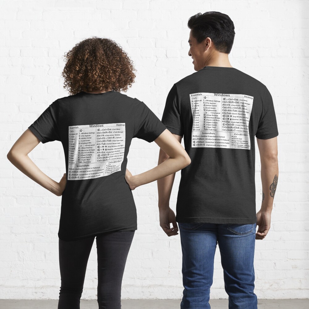 "Windows Computer Shortcut Keys (Black & White)" Poster for Sale by RENAGADE4LYF | Redbubble