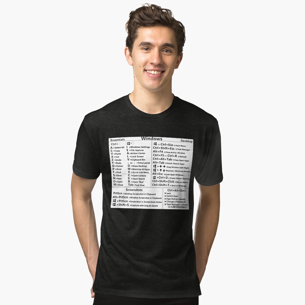 "Windows Computer Shortcut Keys (Black & White)" Poster for Sale by RENAGADE4LYF | Redbubble