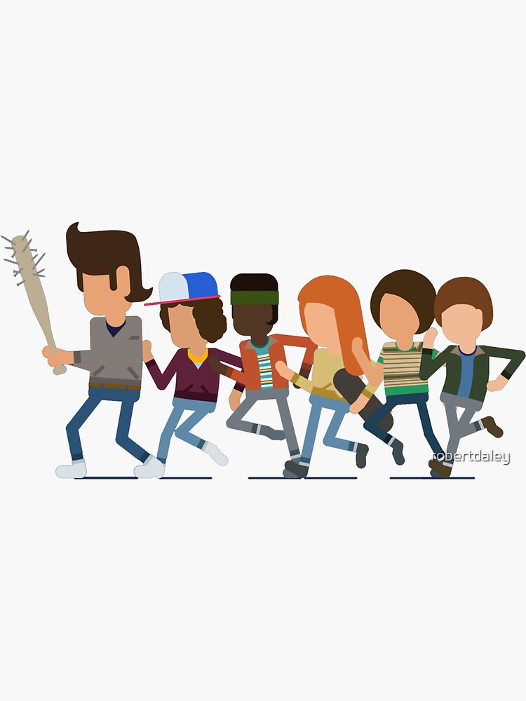 "Stranger Things Cartoon" Sticker by robertdaley | Redbubble
